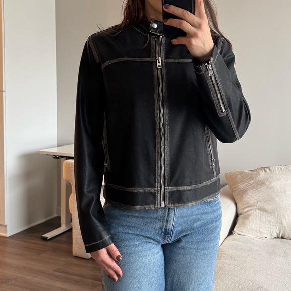Topshop | Jackets & Coats | Topshop Leather Jacket | Poshmark